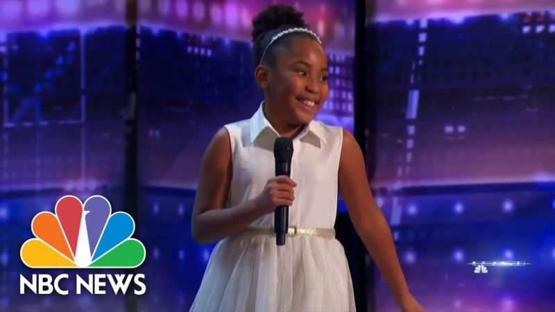 A 9-year-old girl enters the history of AGT by singing with a voice ...