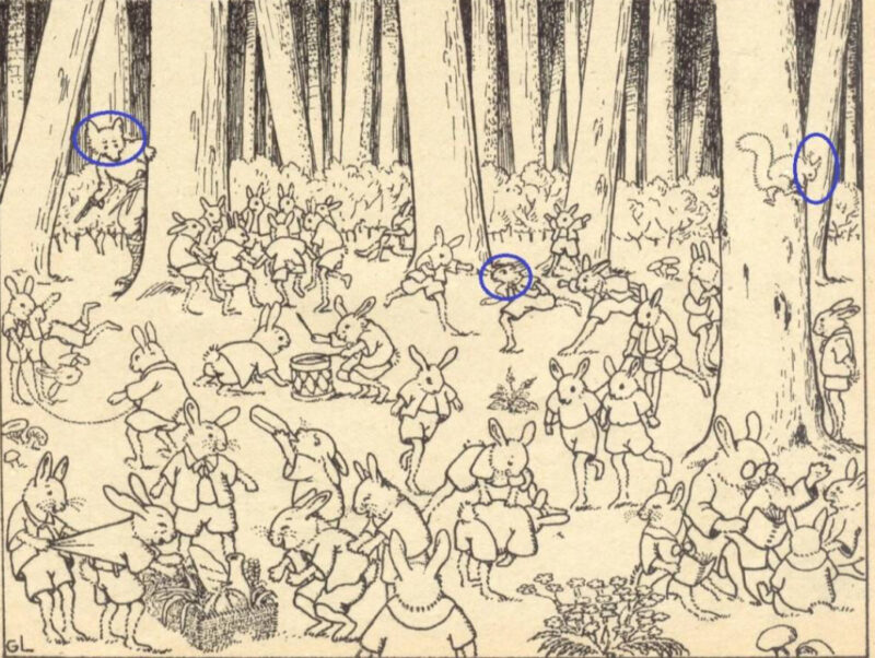 “One, two, three, four, five, the bunny went out for a walk.” And ...