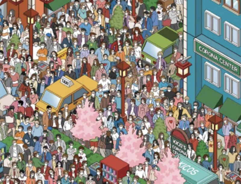 If you can find the only two people without a mask in 30 seconds, you ...